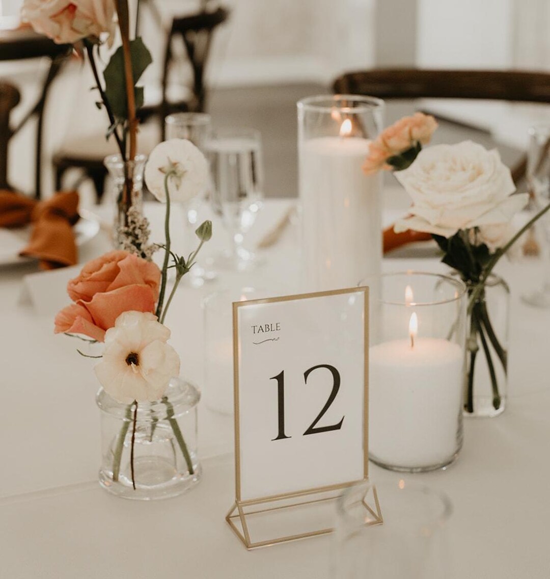 Elegant and Simple Table Numbers Download (5x7) - Etsy