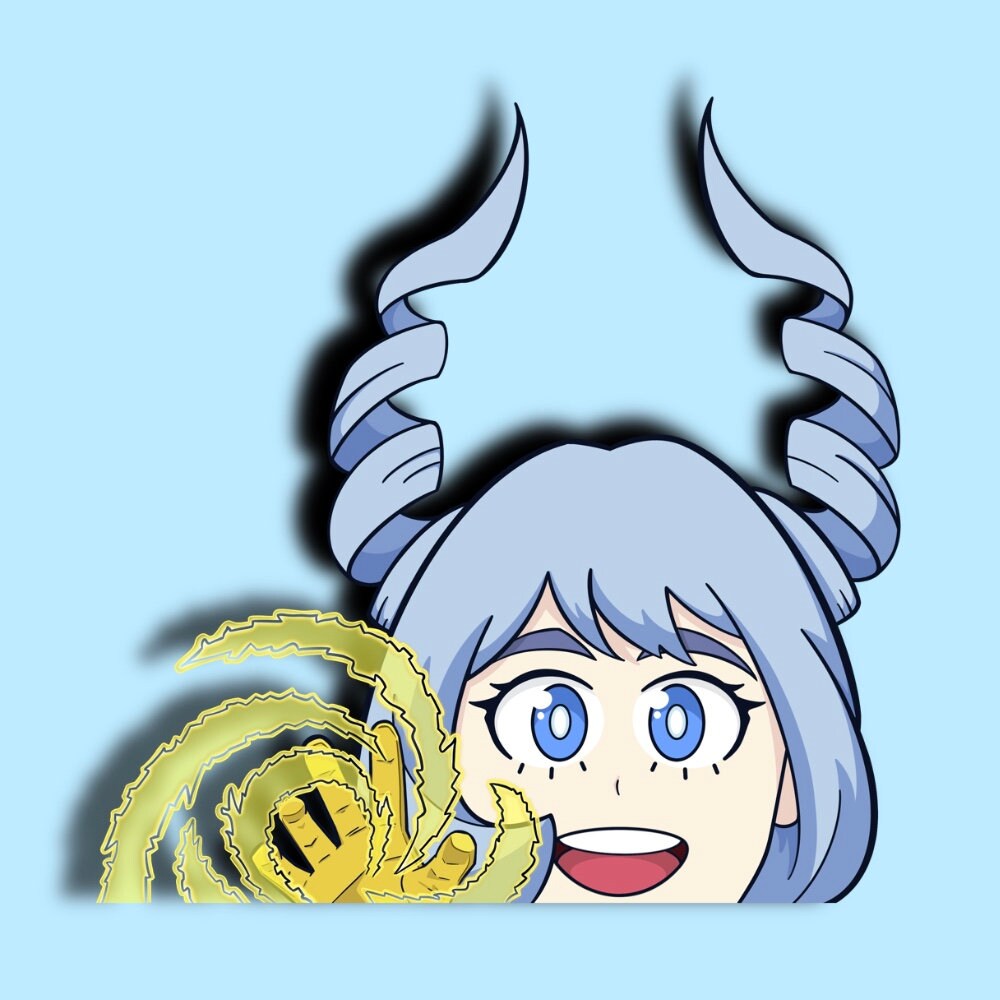 Wave Hado Anime Peeker Sticker - Etsy