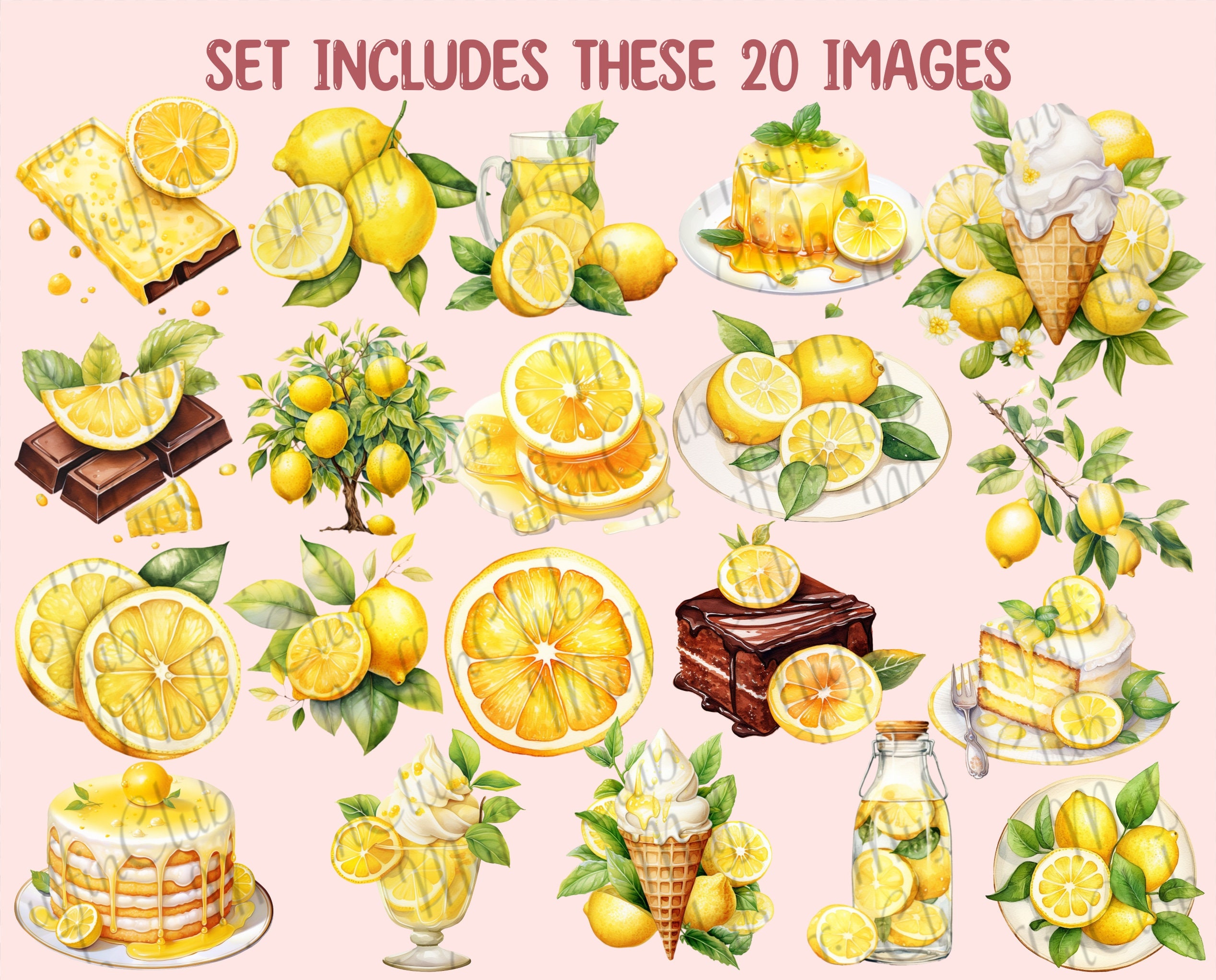 Watercolour Lemon Food Clipart, Yellow Fruits PNG Digital Image ...