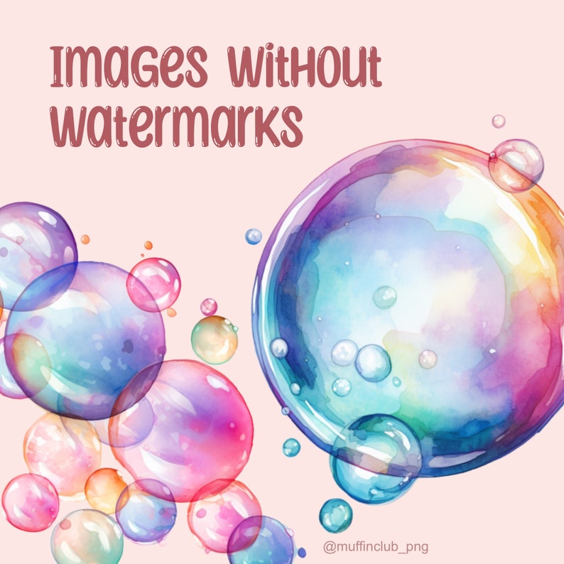Watercolour Bubble Clipart, Bubbly Clipart, Bubble PNG, PNG Digital ...