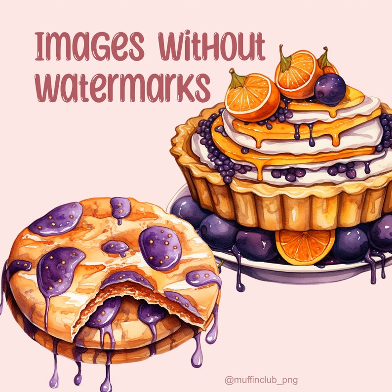Halloween Sweets Pumpkin Clipart, Watercolor Halloween Cupcake Clipart ...