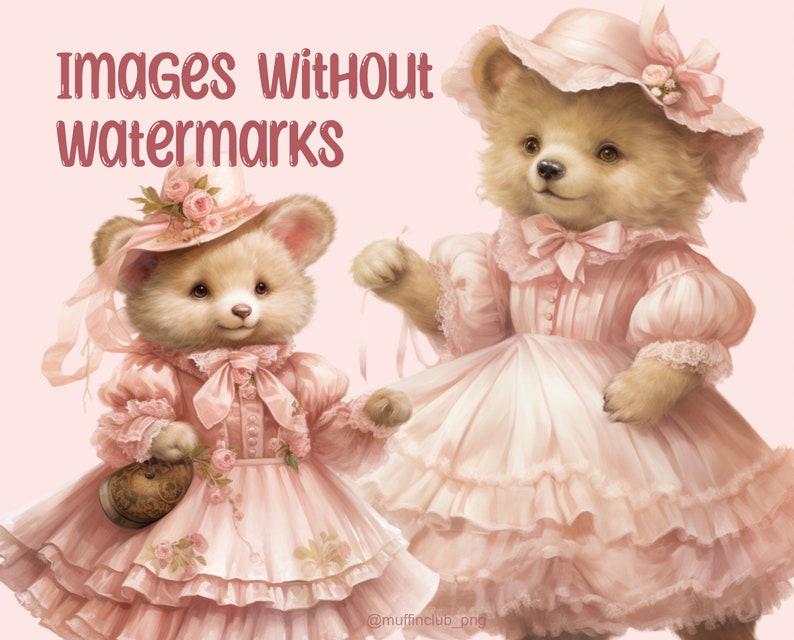 Watercolour Bear Clipart - Part 1, Fairytale Bears PNG Digital Image ...