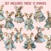 Watercolour Little Blue Mouse Clipart - Fairytale Mice PNG Digital ...