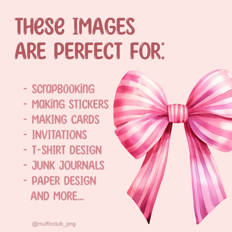 Bow Pink Watercolour Clipart Bundle, Pink Bowtie Png, Satin Bow PNG ...