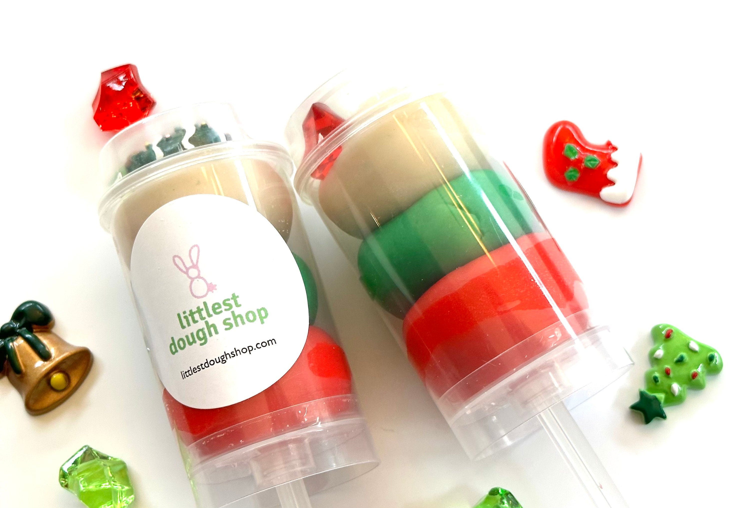 Christmas Holiday Homemade Sensory Dough Push Pop | Push up Dough ...