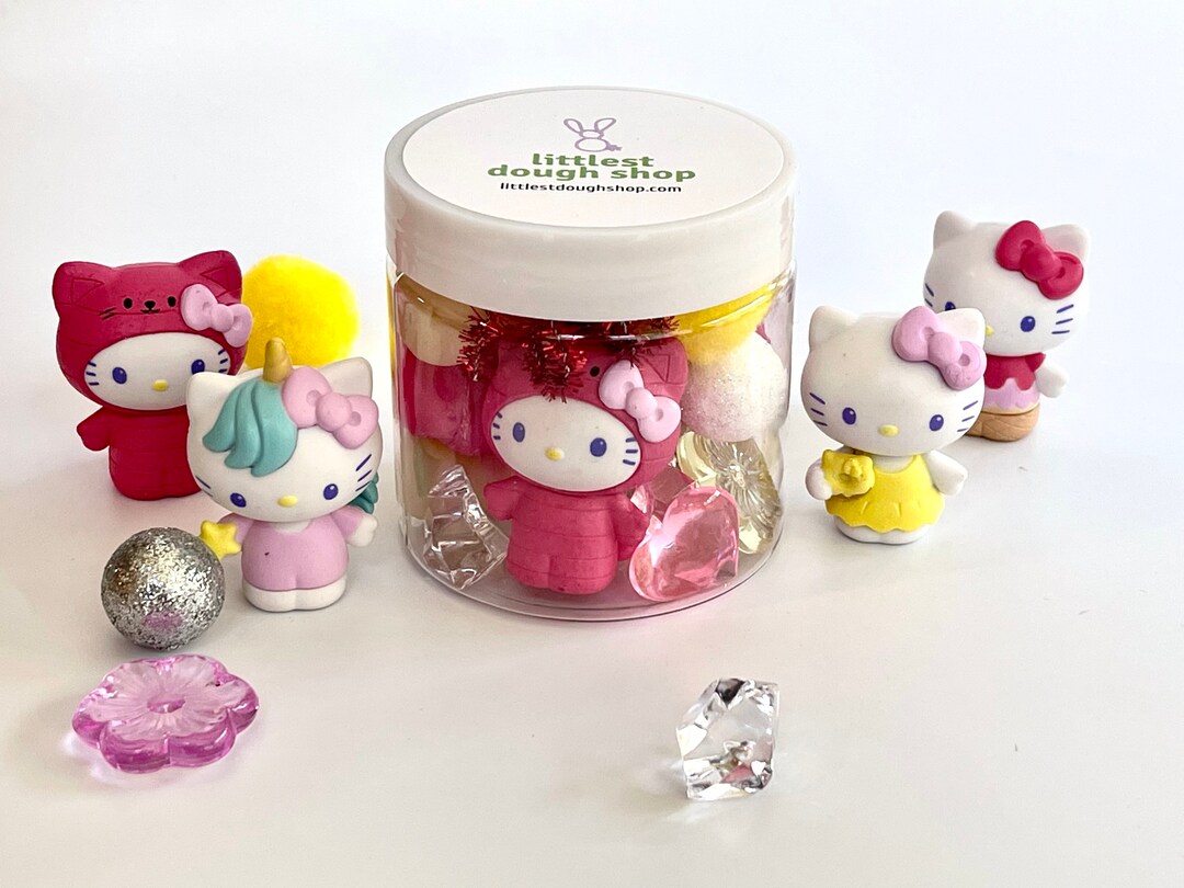 Hello Kitty Homemade Sensory Dough Jar | Homemade Play Dough | Playdoh ...