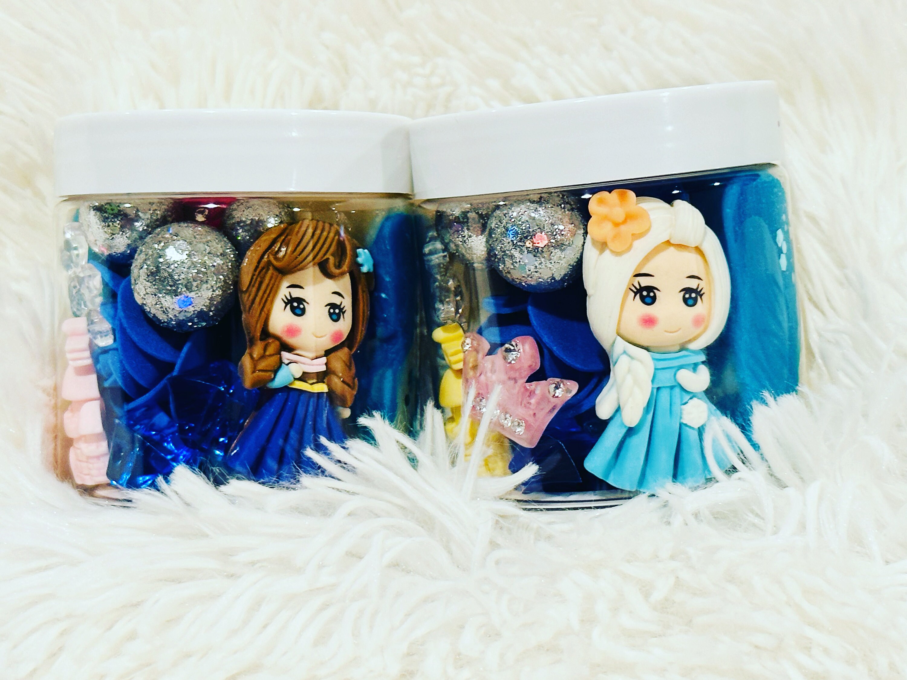 Frozen Anna, Elsa, Snow White Inspired Sensory Dough Jar, Homemade Play ...