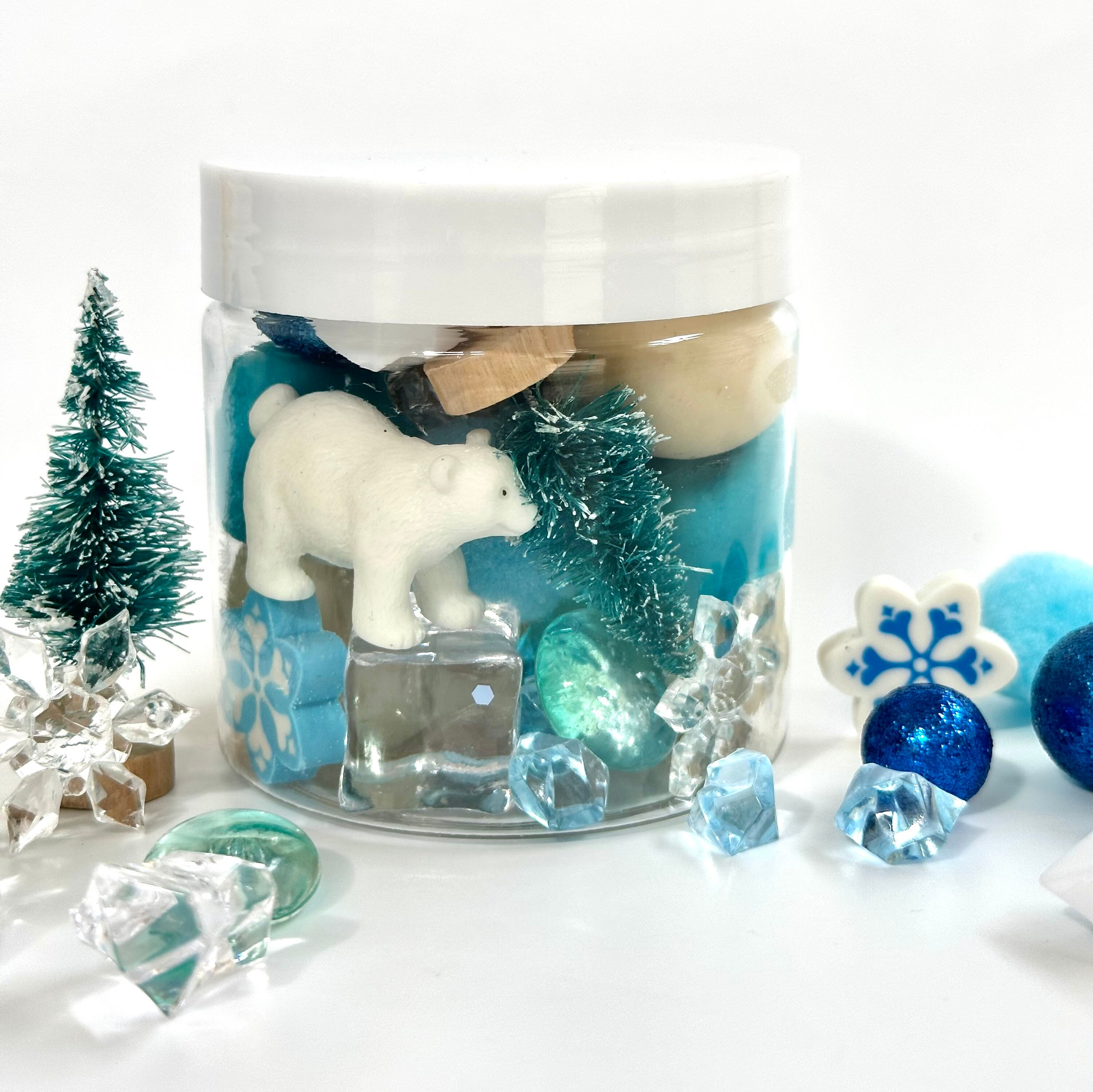 Arctic Polar Bear, Seal, or Penguin Sensory Dough Jar | Homemade Play ...