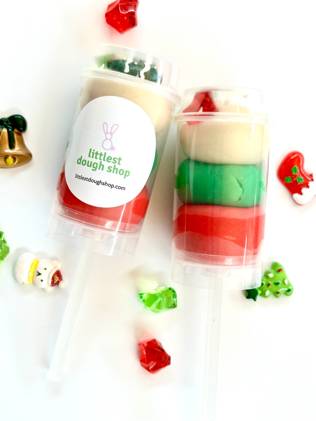 Christmas Holiday Homemade Sensory Dough Push Pop | Push up Dough ...
