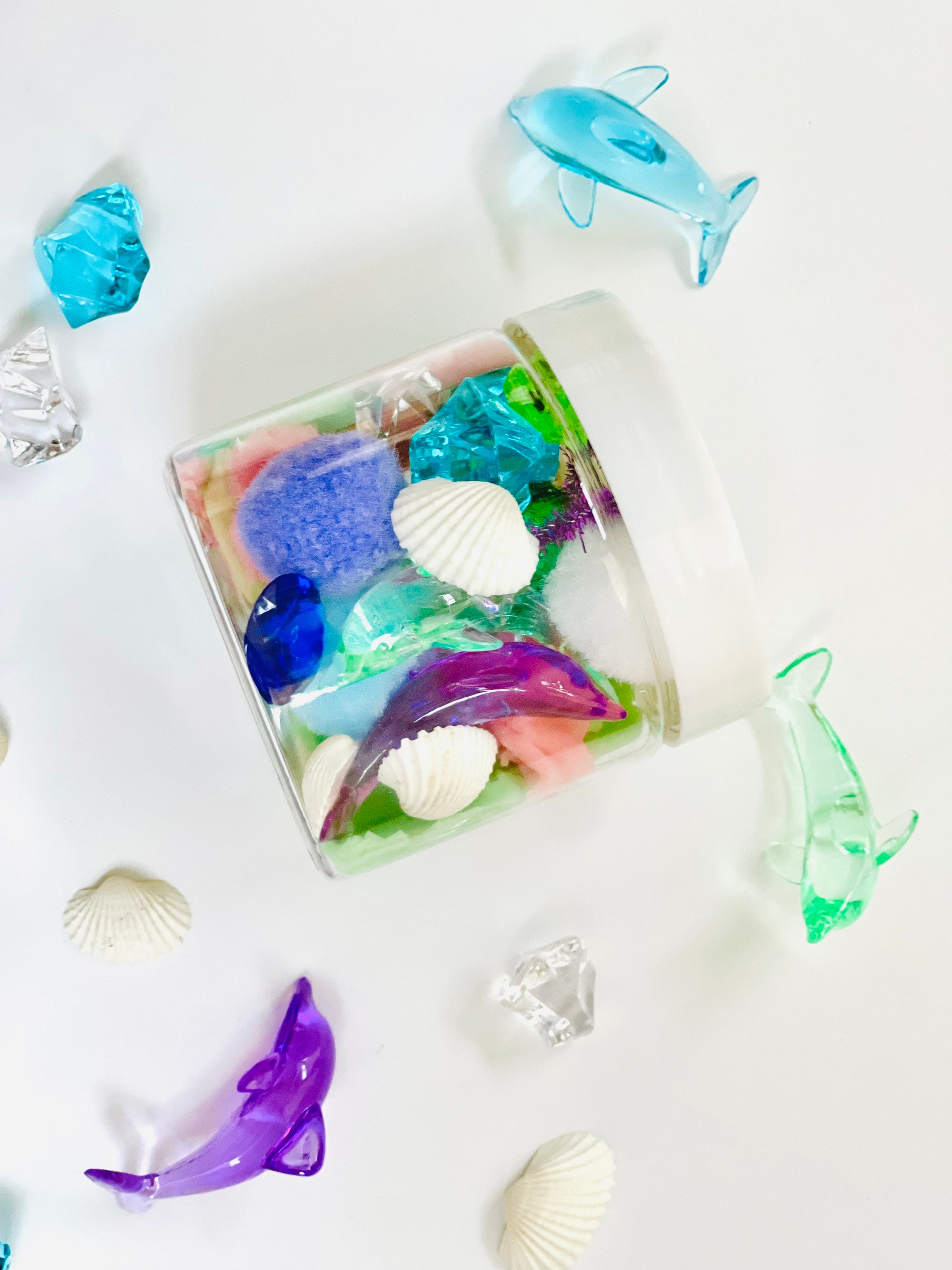 Dolphins Homemade Sensory Dough Jar | Homemade Play Dough | Playdoh ...