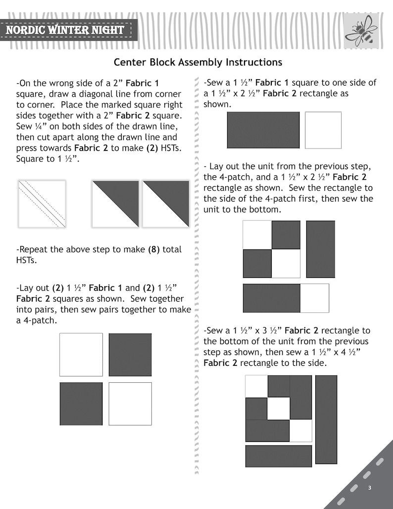 Nordic Winter Night Quilt Pattern- Digital Download - Etsy