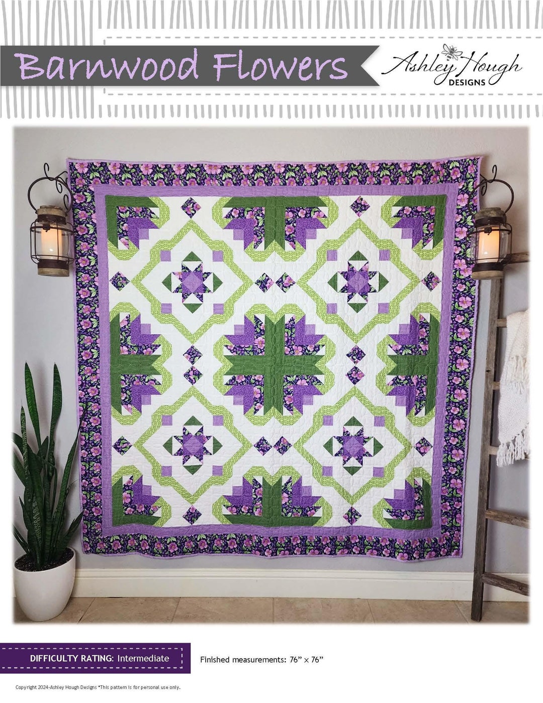 Barnwood Flowers Quilt Pattern- Digital Download - Etsy