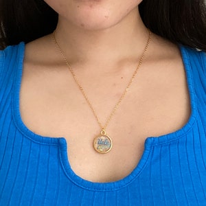 Custom College Necklace, Gold/silver College Logo Necklace, College ...