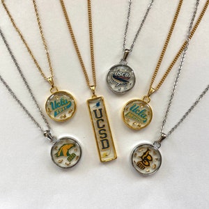 Custom College Necklace, Gold/silver College Logo Necklace, College ...