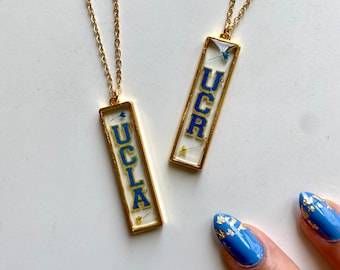 Custom College Necklace, Gold/silver College Logo Necklace, College ...