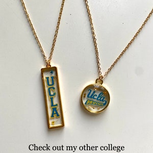 Custom College Necklace, Gold/silver College Logo Necklace, College ...