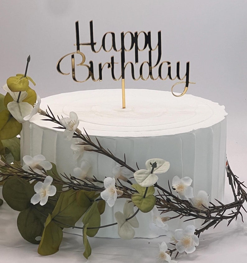 Happy Birthday Cake Topper - Etsy
