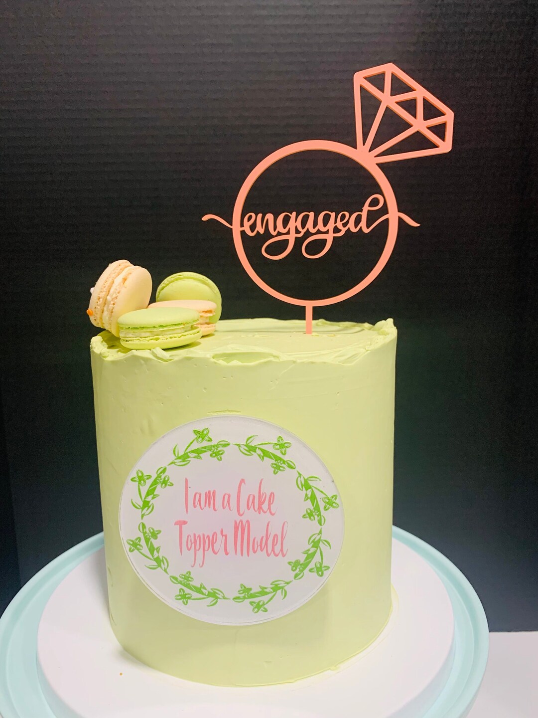 Engaged Cake Topper - Etsy