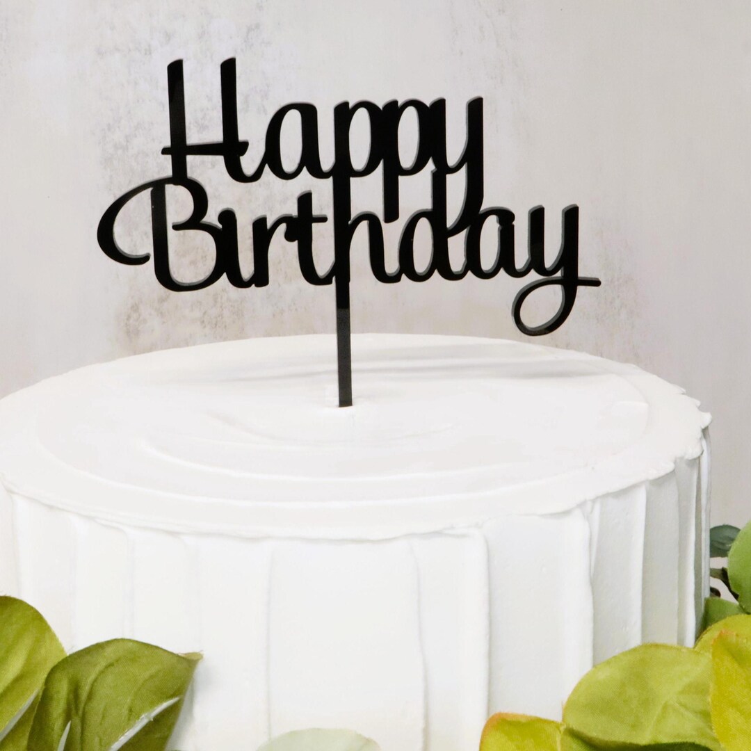 Happy Birthday Cake Topper - Etsy