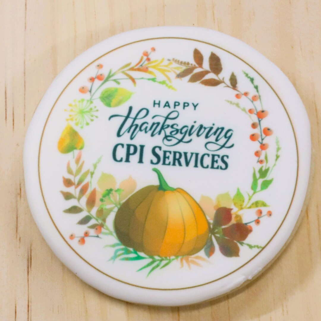Happy Thanksgiving Digital PNG File - Round 3.5 Inches Designed to Work ...
