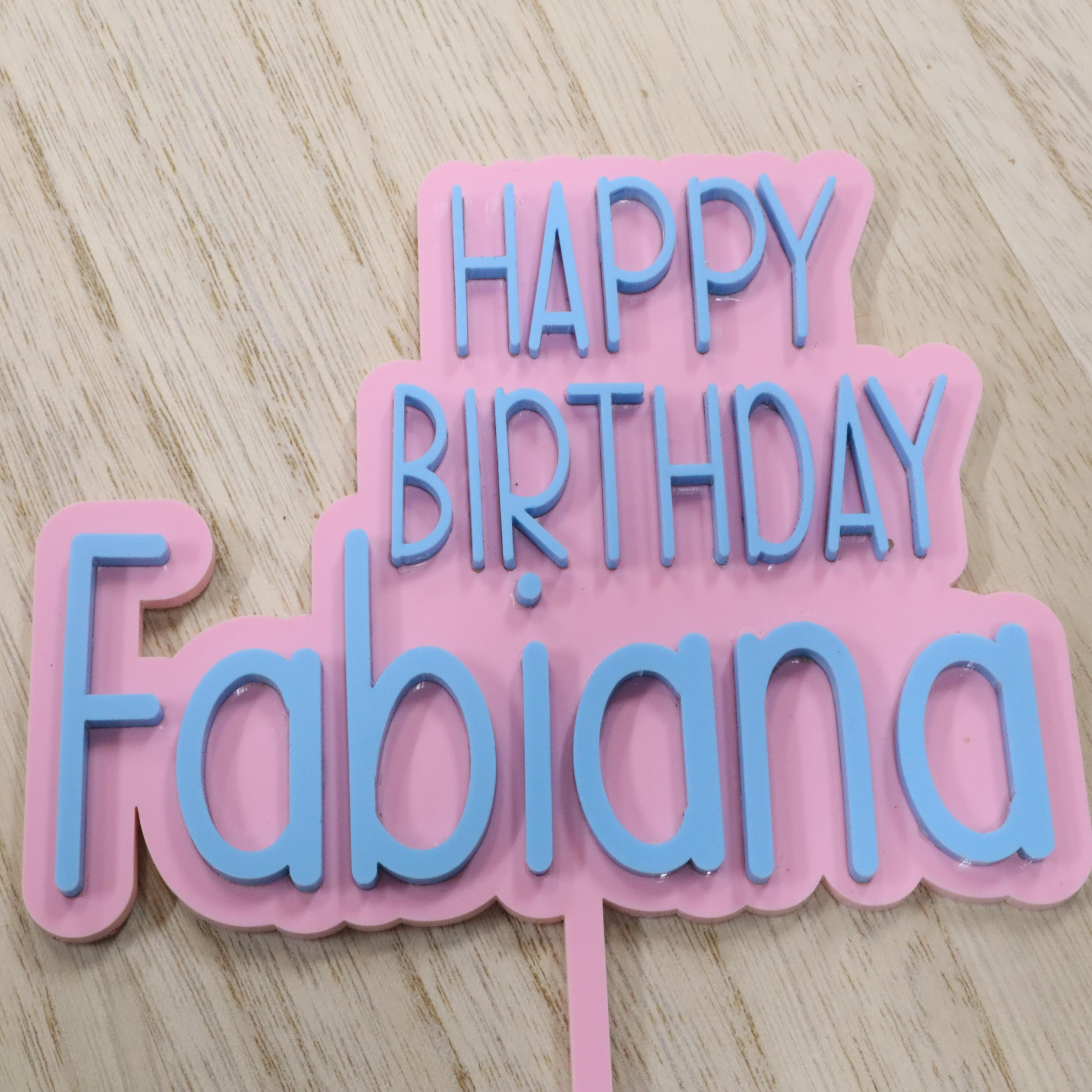 Custom Acrylic Happy Birthday Cake Topper: Personalized Celebration ...