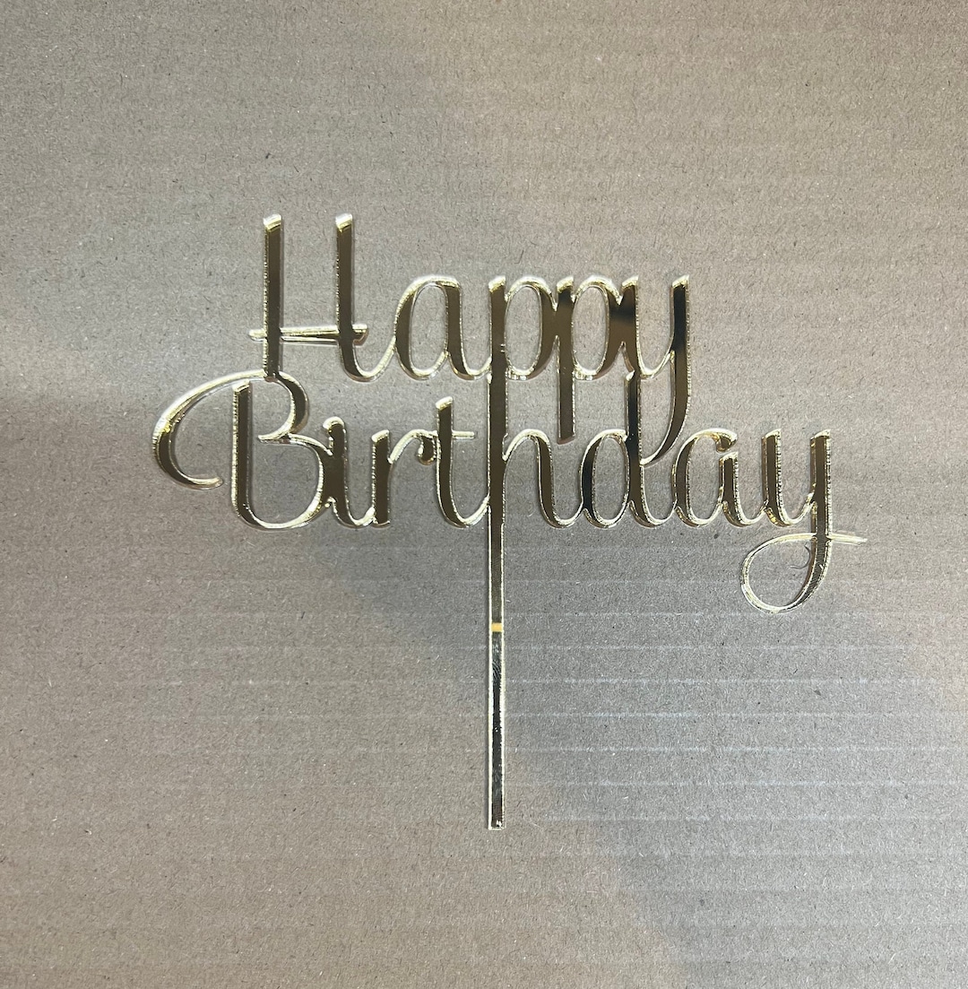 Happy Birthday Cake Topper - Etsy
