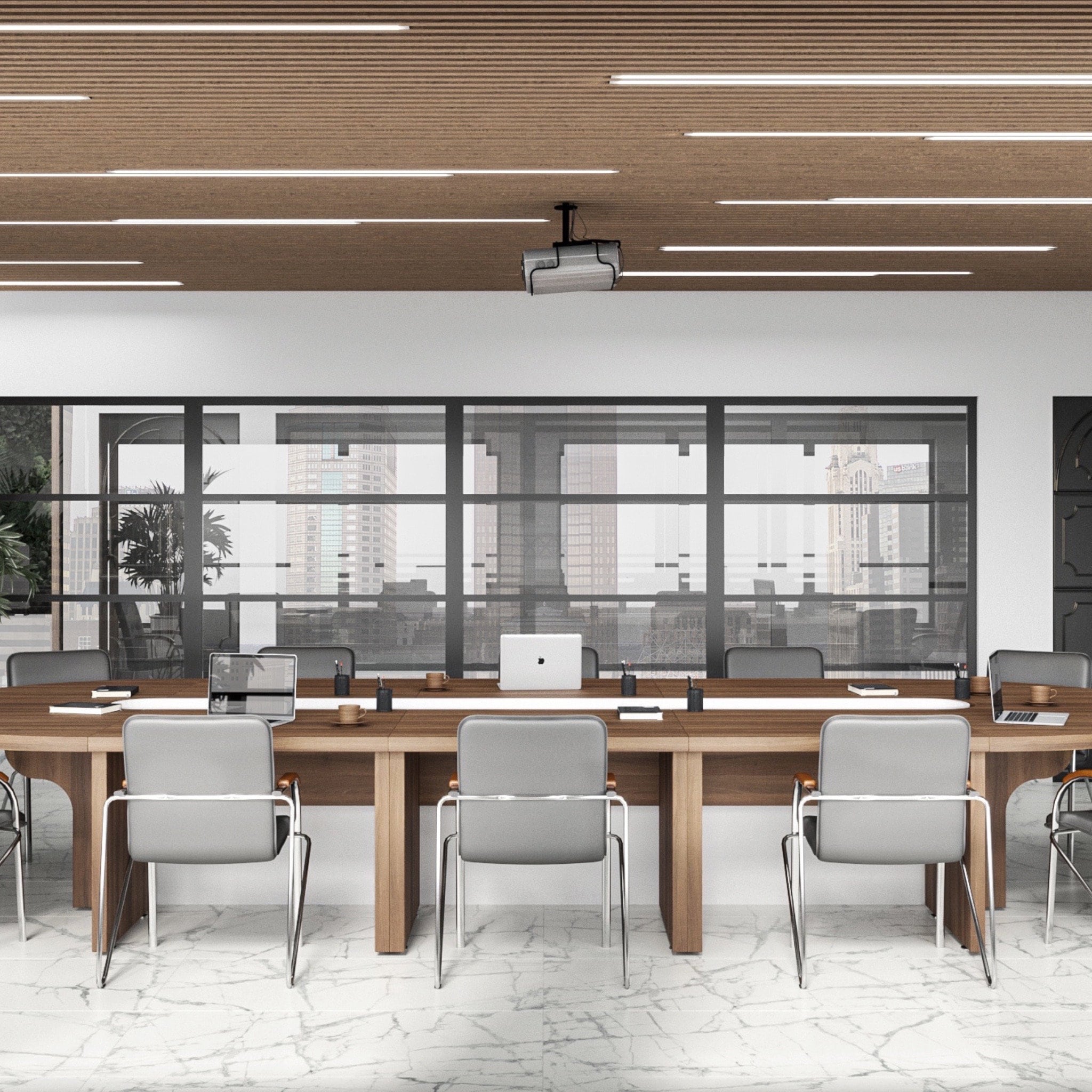 Conference Room Wood Ceiling