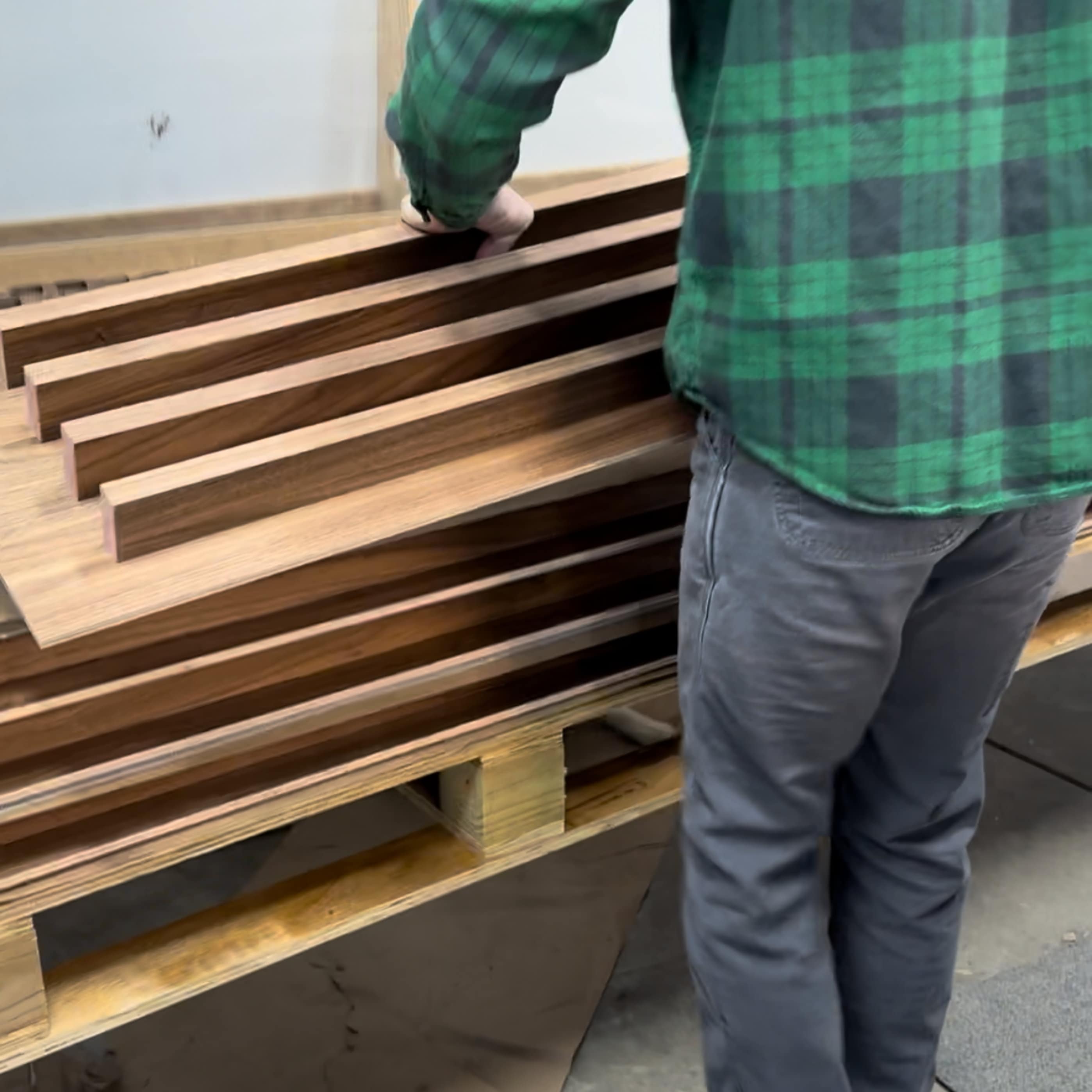 Walnut on Walnut Wood Ceiling Panels | Custom Reception Desk Area ...