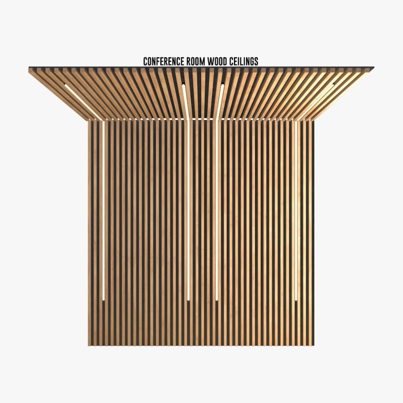 Conference Room Wood Ceiling | Pattern Wood Ceiling and Wall With ...