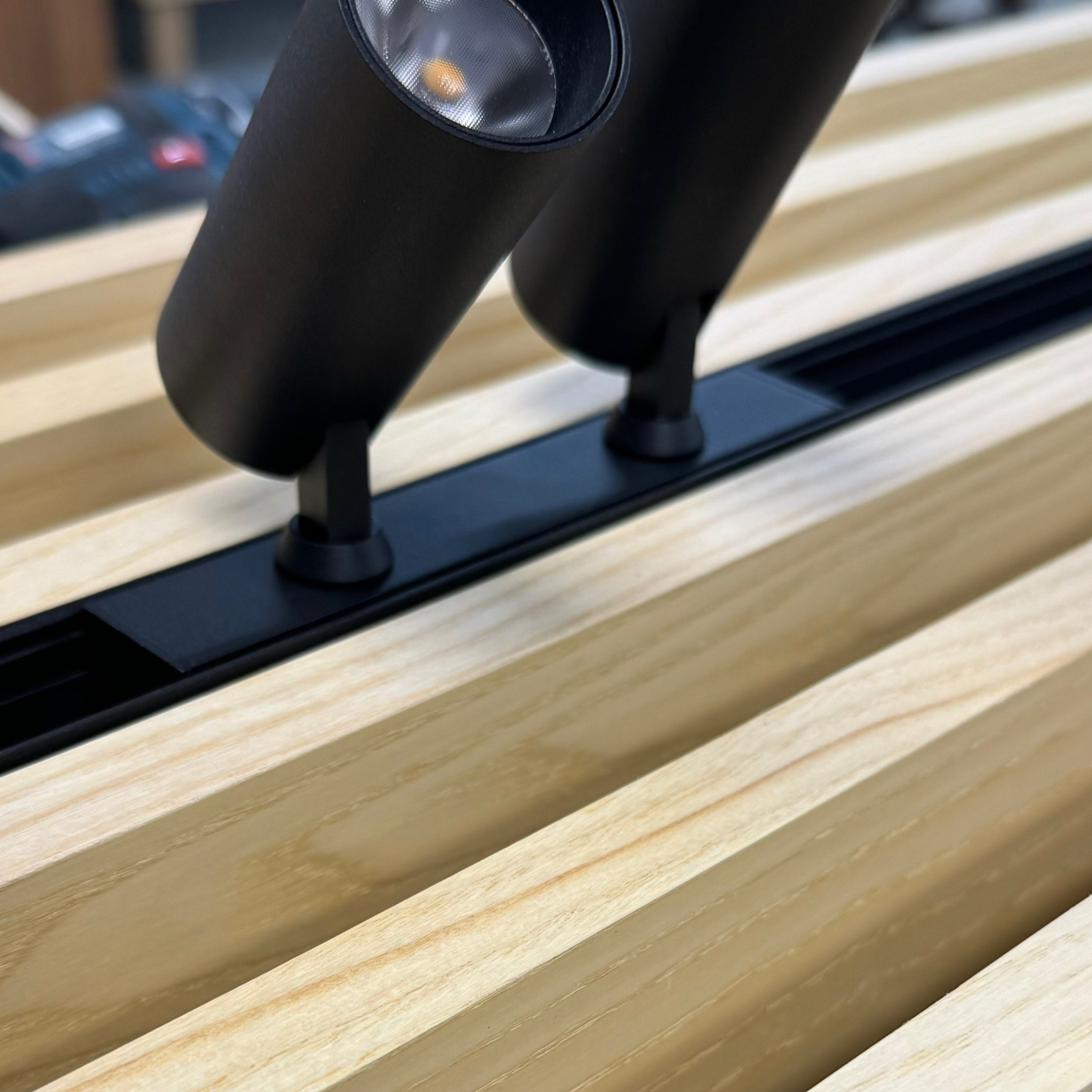 Special Lighting Wood Ceiling Grille Panels | Minimalist Office Décor ...