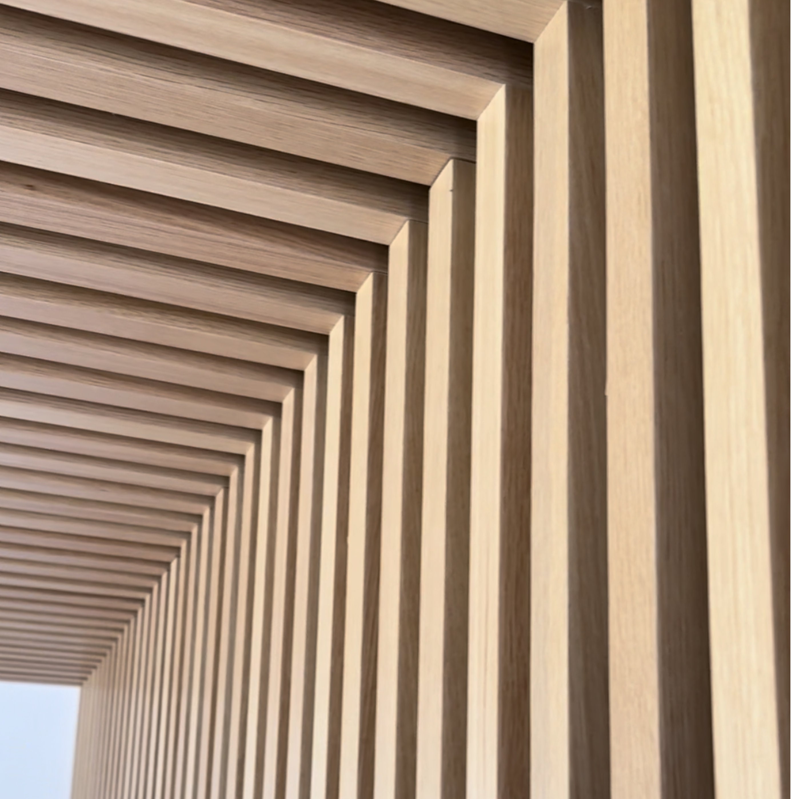 Custom Pattern Wood Ceiling and Wall With Lights | Commercial or ...