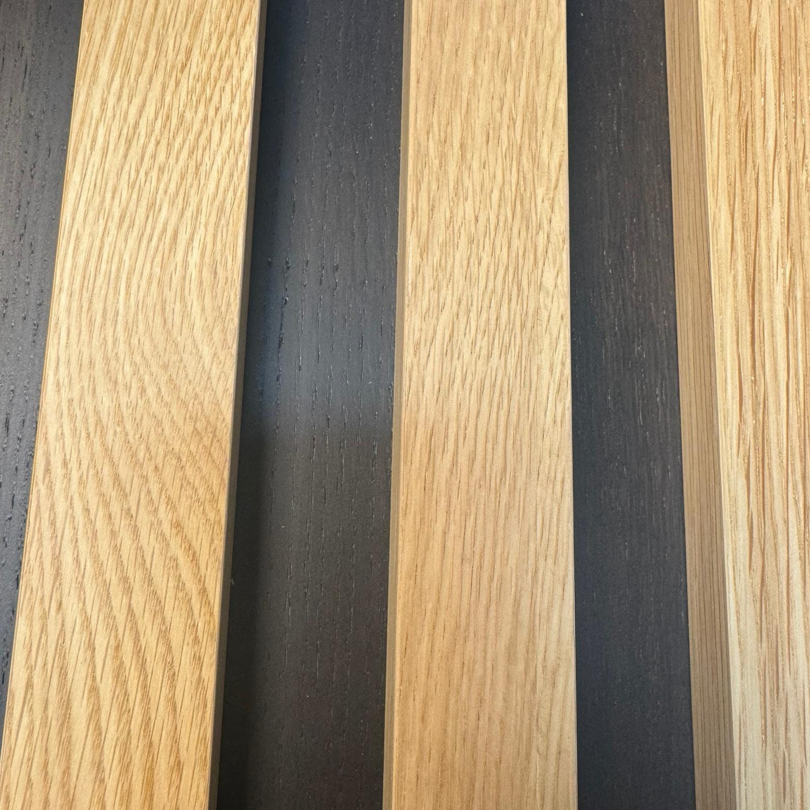 Natural White Oak Rift on Dark Wood Backing | Wall Panels | Custom Wood ...