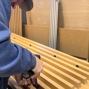 White Oak Wood Wall Panel With Optional LED Lighting - Modern Reception ...