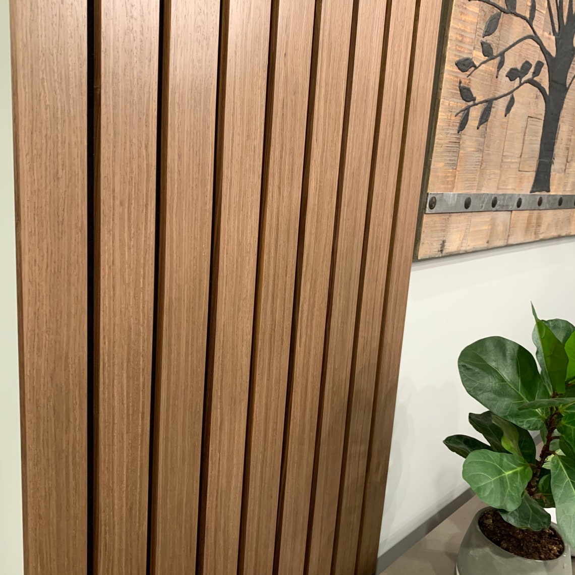 Walnut Slat Panels F75 Custom Finishes and Configurations Walnut White ...