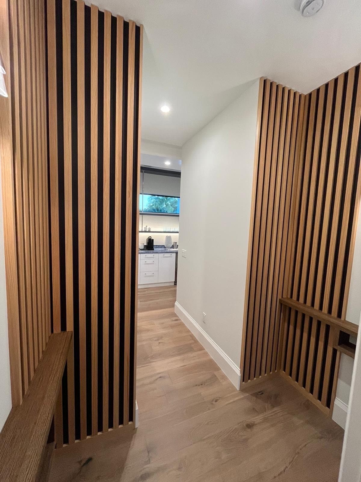 Handcrafted White Oak Rift Parquet Wall Panel - Customizable for Your ...