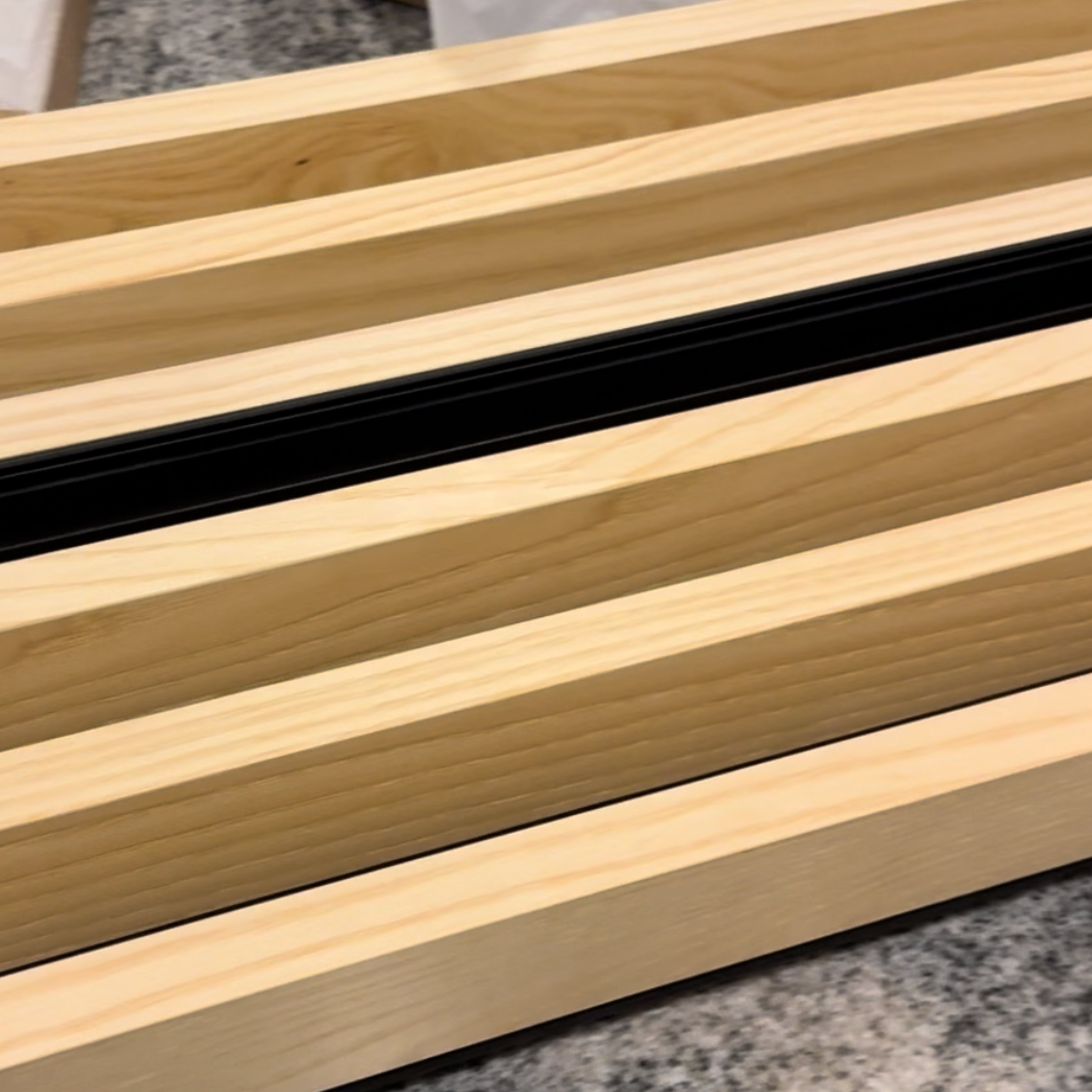 Special Lighting Wood Ceiling Grille Panels | Minimalist Office Décor ...