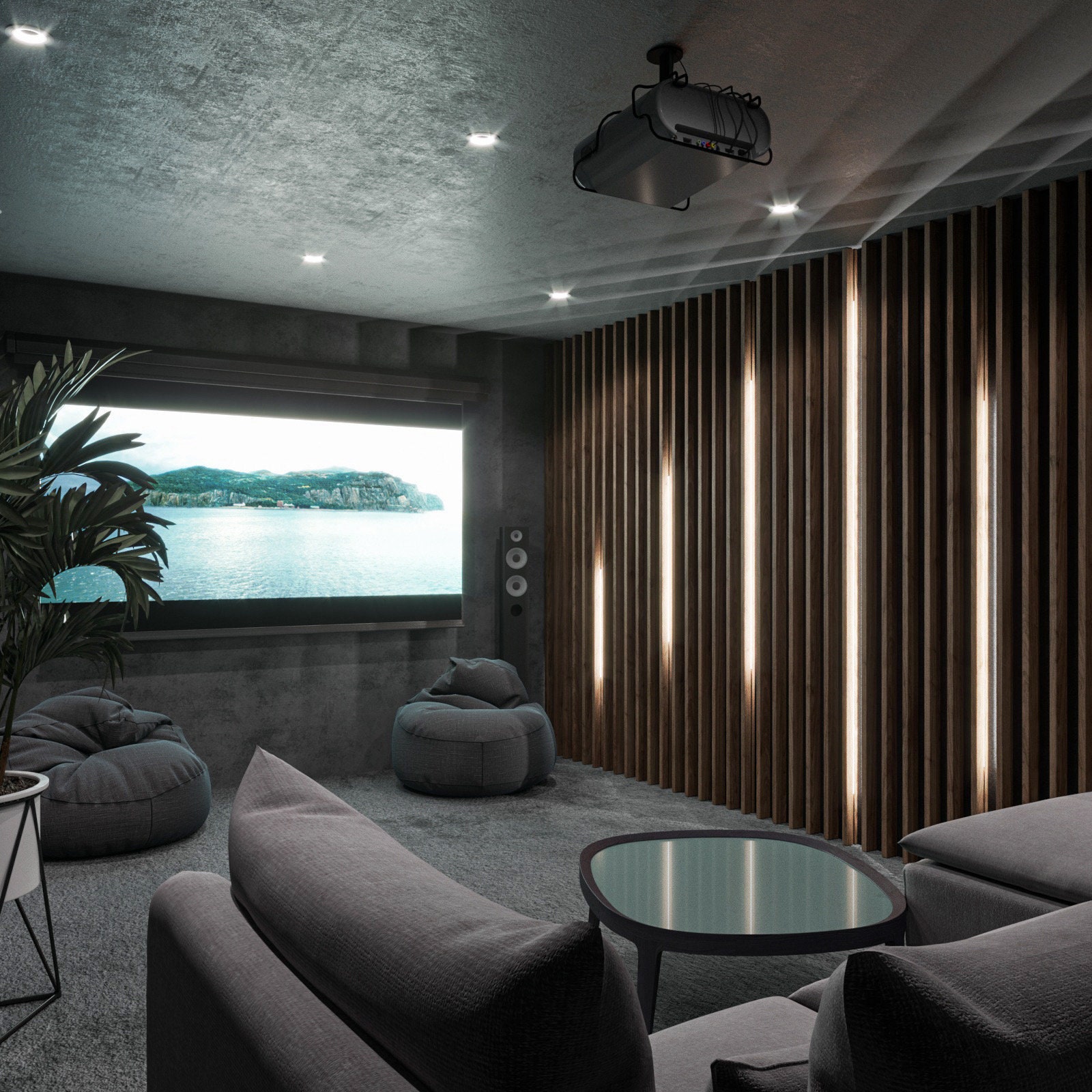 Home Theater Wood Walls | Architectural Grade | White Oak or Walnut ...