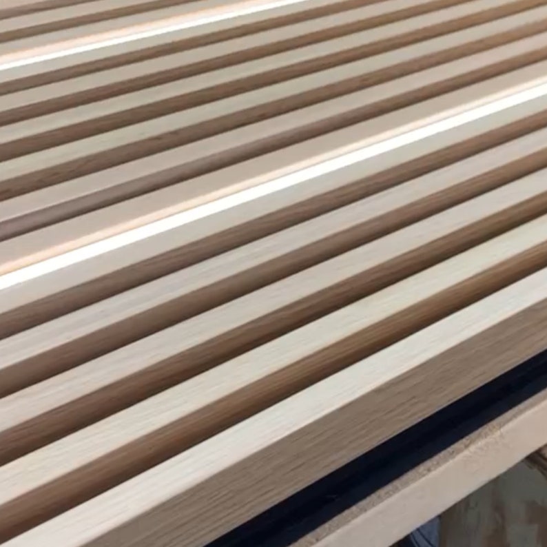 Wood Ceiling Grille - Modern Reception Area Décor | White Oak | Walnut ...