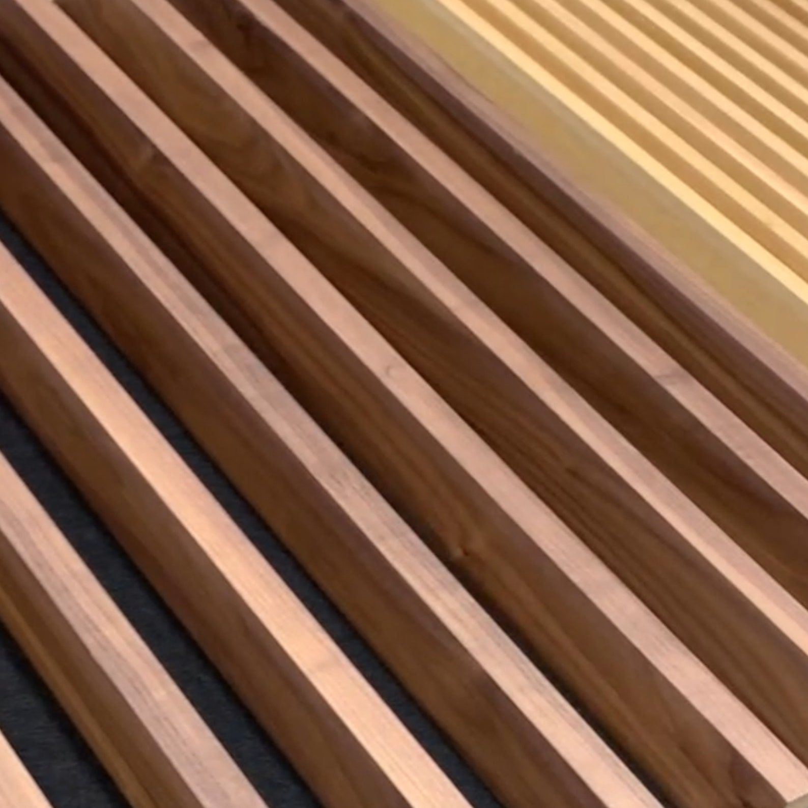 Bespoke Walnut Wood Ceiling | Optional Lighting Integration ...