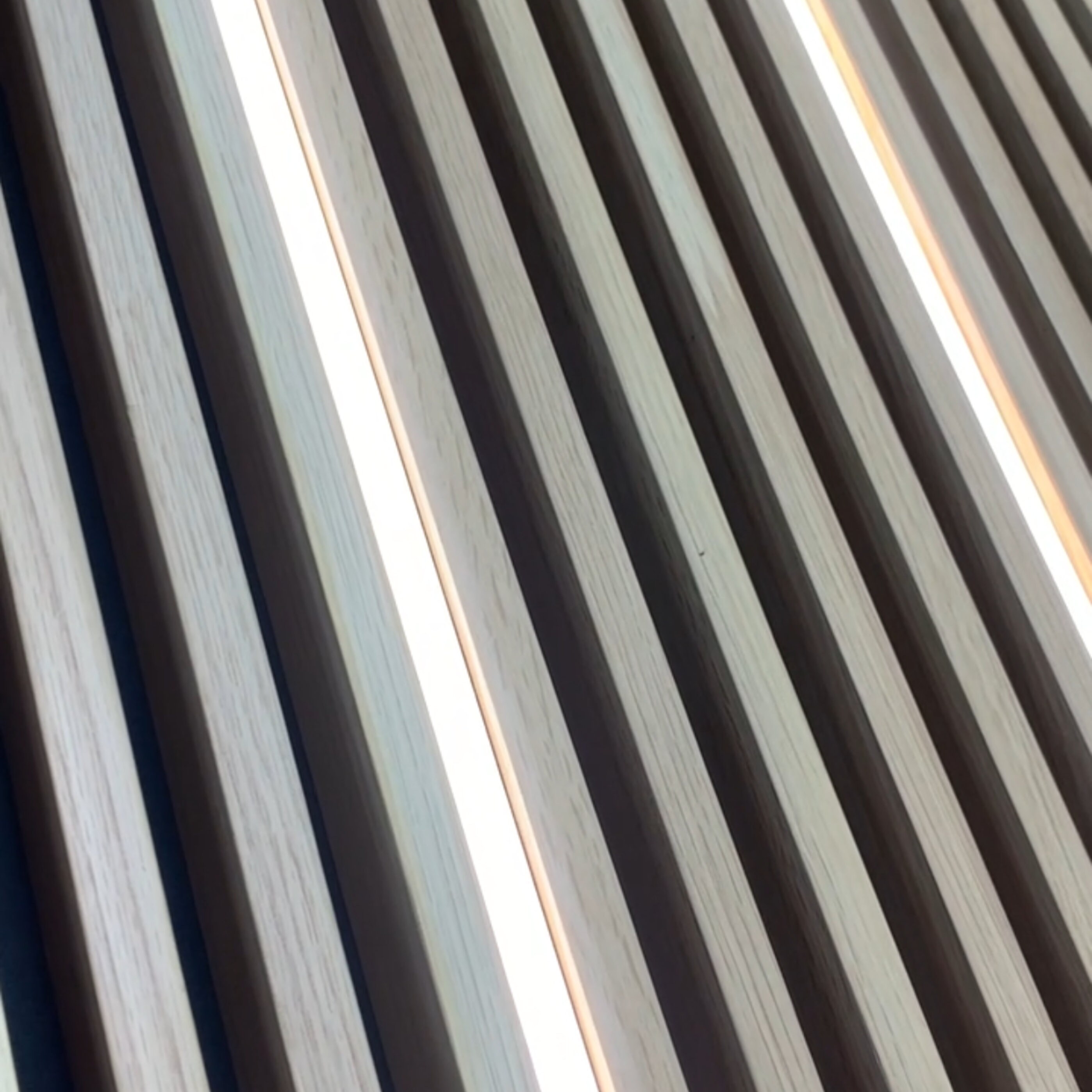 Wood Ceiling Grille - Modern Reception Area Décor | White Oak | Walnut ...