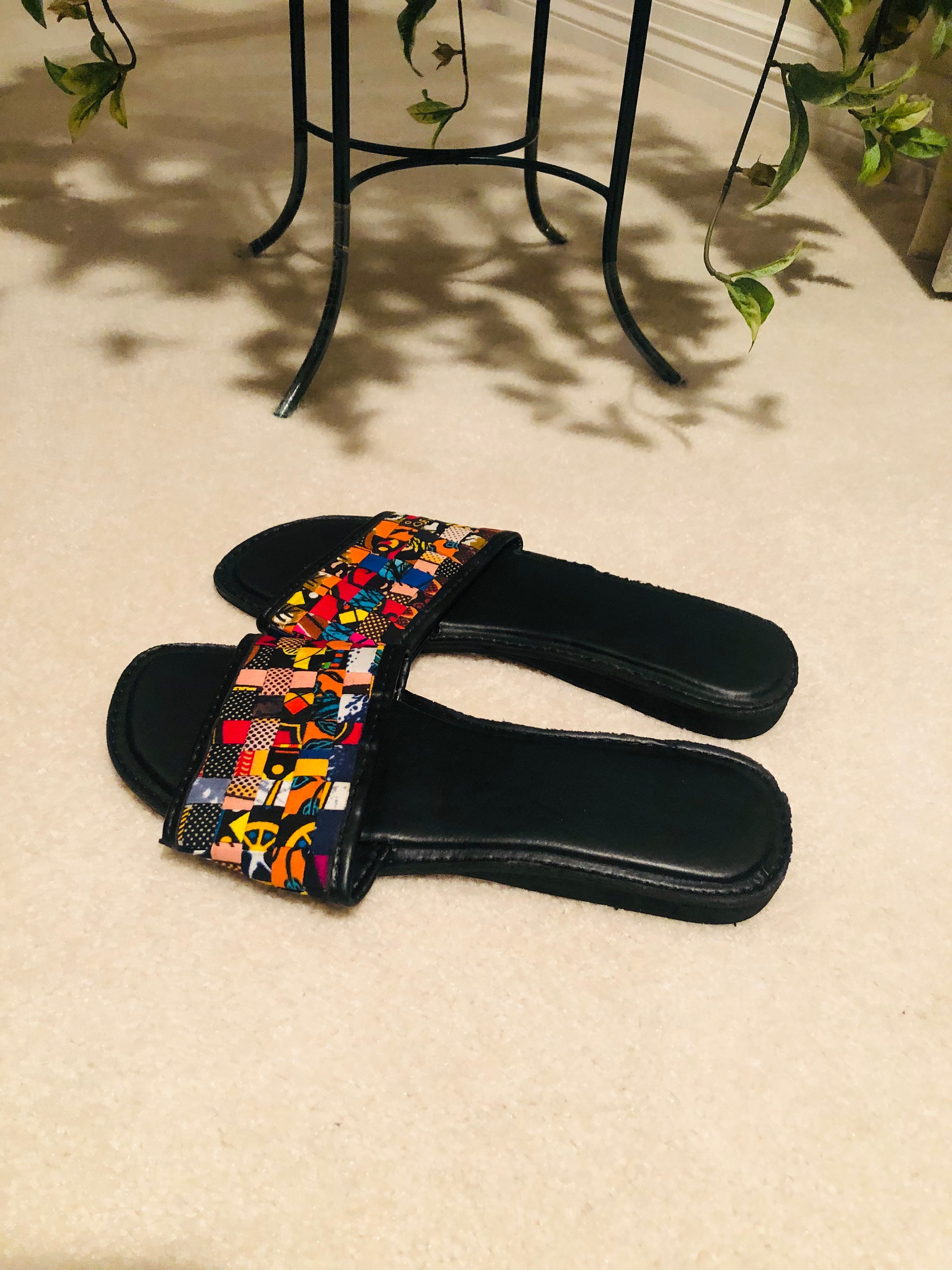 African Print Ankara Slippers/ Sandals - Etsy
