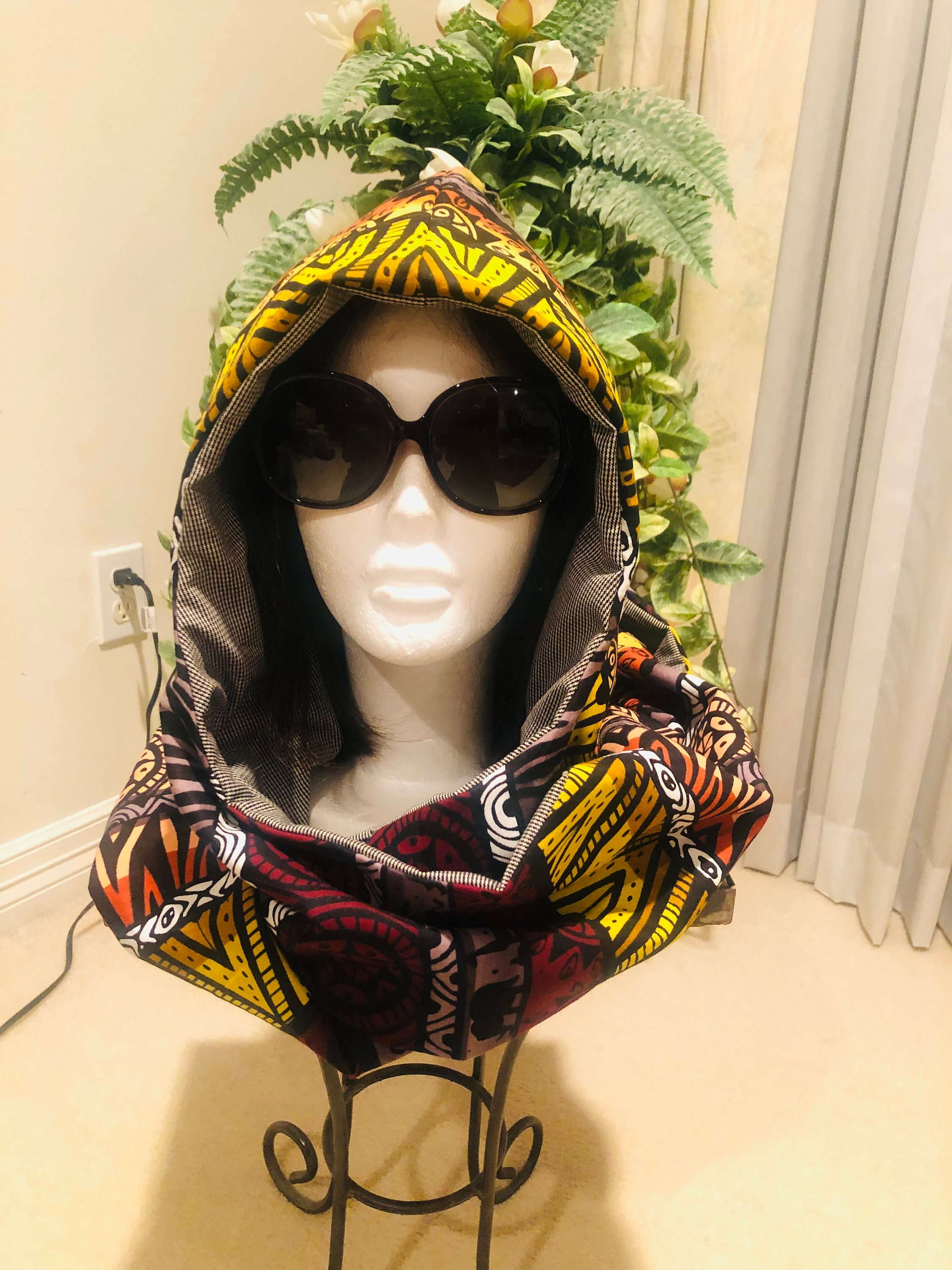 Infinity Wool Lined African Ankara Scarf/african Scarf/african Print ...