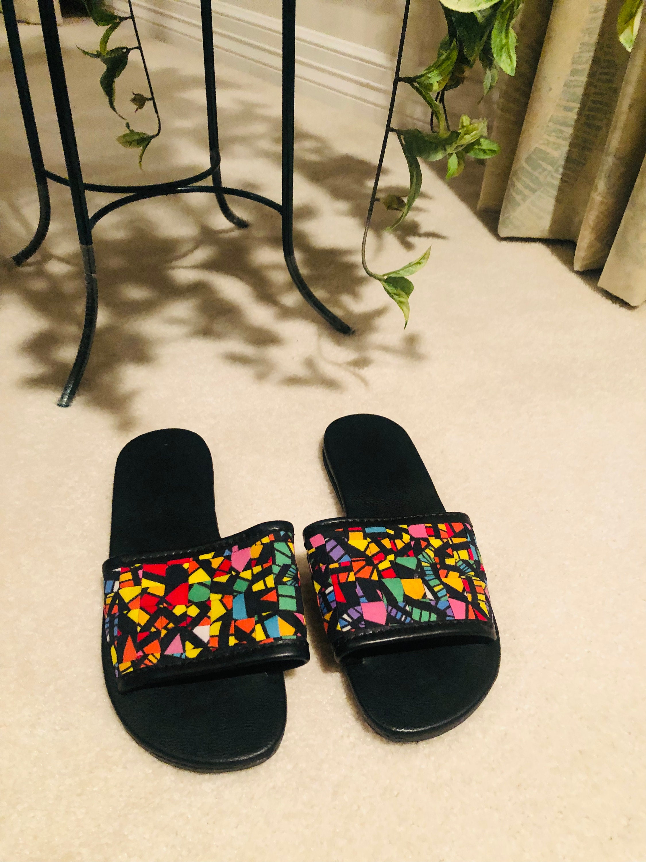 African Print Ankara Slippers/ Sandals - Etsy