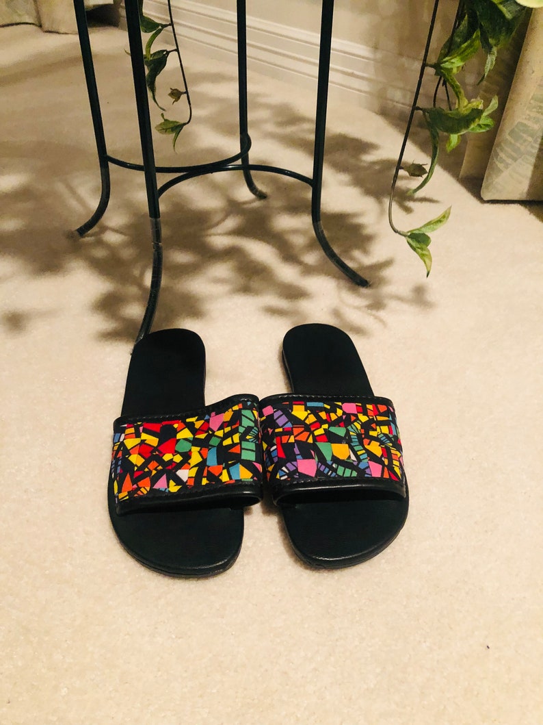 African Print Ankara Slippers/ Sandals - Etsy