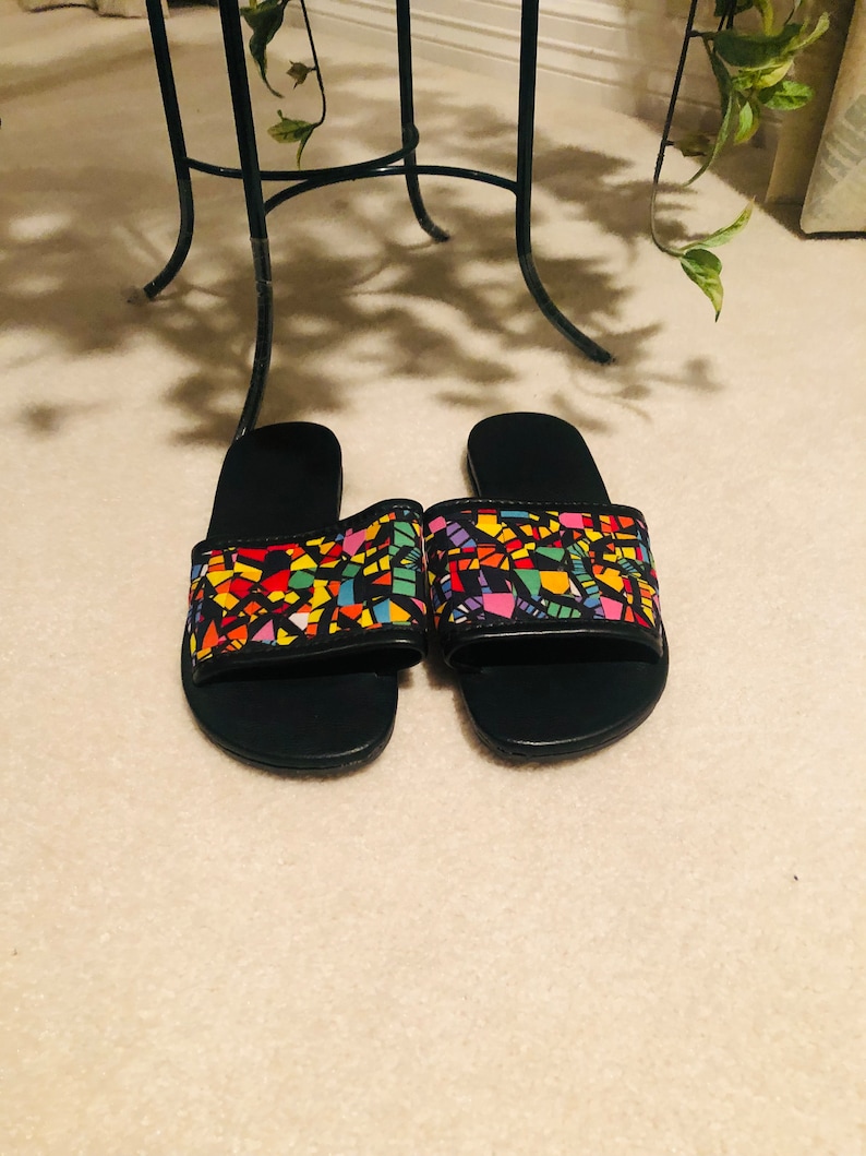 African Print Ankara Slippers/ Sandals - Etsy