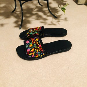 African Print Ankara Slippers/ Sandals - Etsy