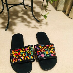 African Print Ankara Slippers/ Sandals - Etsy