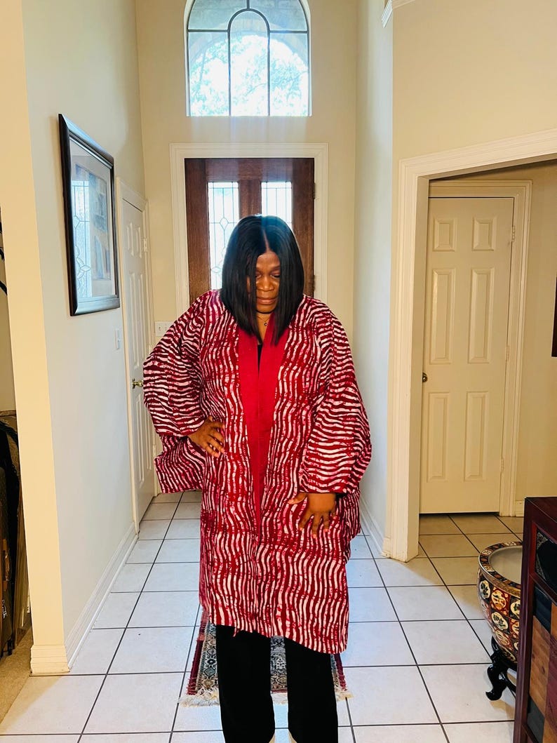 Aso-oke and Batik Kimono - Etsy
