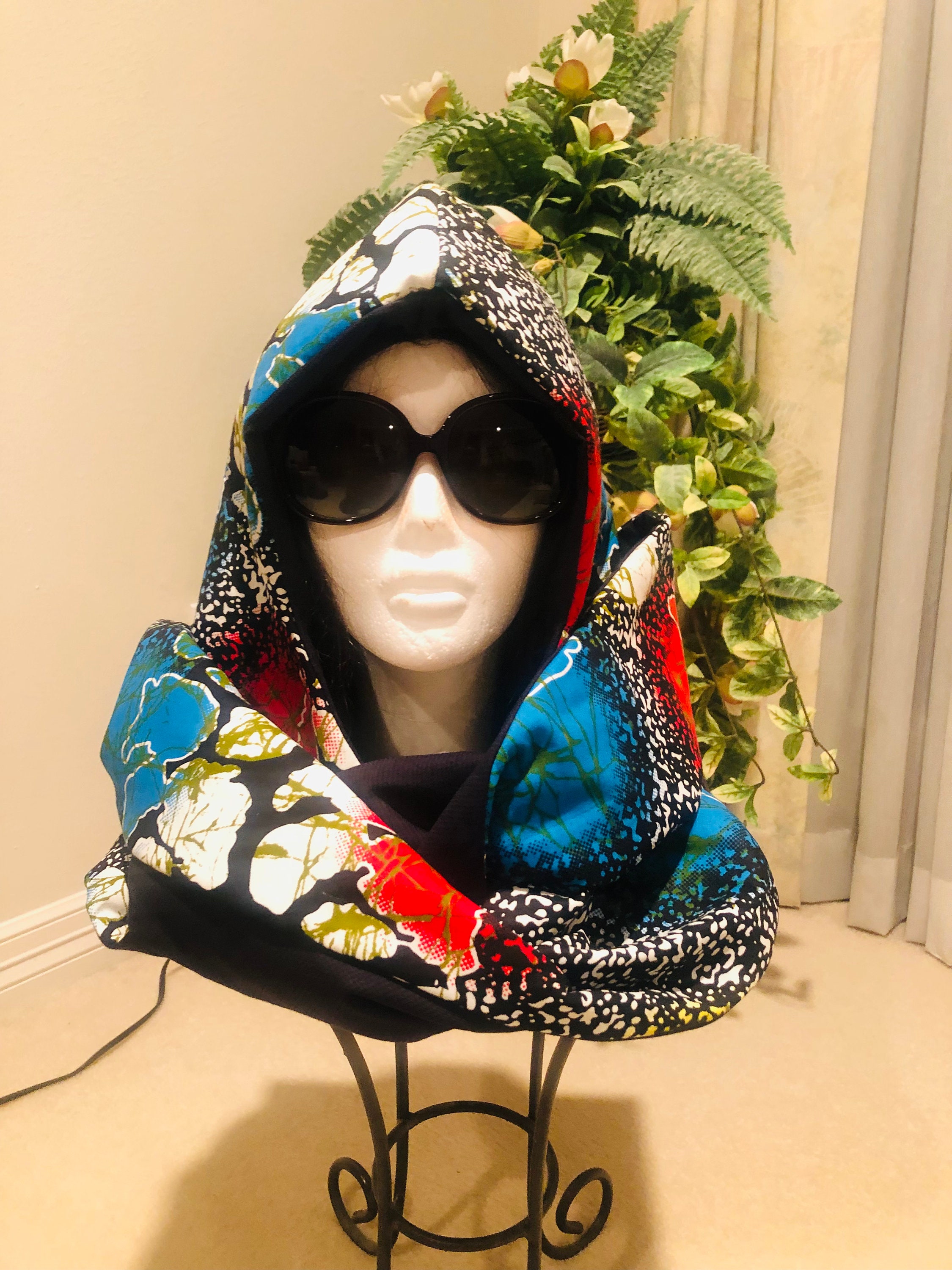 Infinity Wool Lined African Ankara Scarf/african Scarf/african Print ...