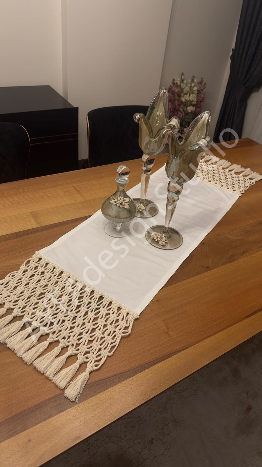 Macrame Wicker Runner, Jute Table Decoration, Housewarming Gift, Boho ...